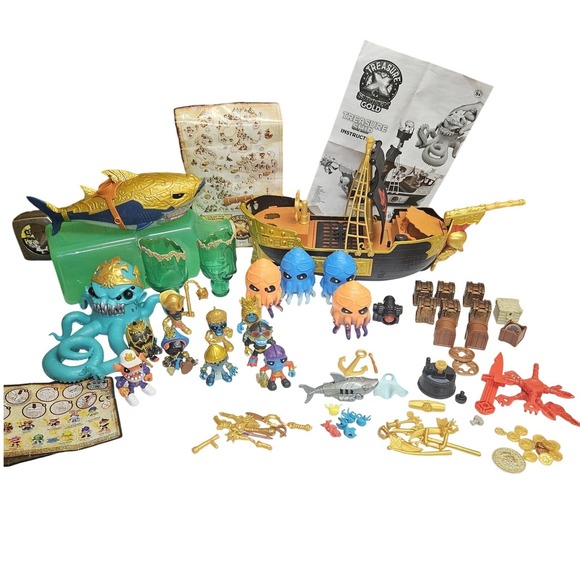 moose toys | Toys | Treasure X Sunken Gold Ship Playset Lot Figures ...